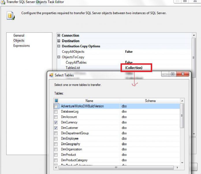 Transfer SQL Server Objects Task in SSIS 2008 R2 With Example | Msbi Guide