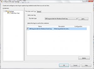Logging in SSIS (Windows Event Log Provider) | Msbi Guide